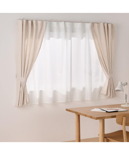 無印良品 インテリア 防カビ ポリエステルノンプリーツレースカーテン 幅100×丈103cm用 : ZOZOTOWN Yahoo!店 - 通販 - Yahoo!ショッピング