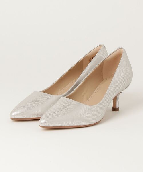 Clarks パンプス レディース Violet55 Rae / バイオレット55レイ (シルバーメタリック) : ZOZOTOWN ...