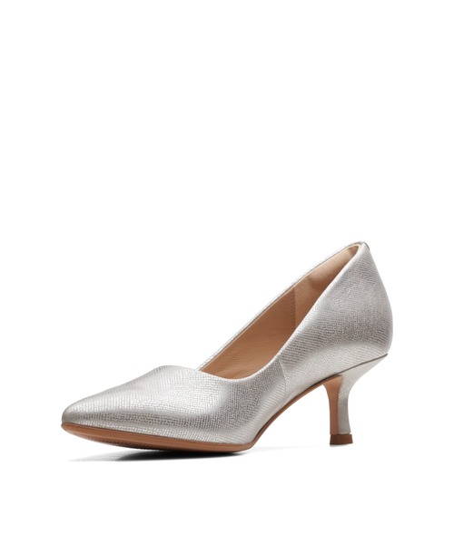 Clarks パンプス レディース Violet55 Rae / バイオレット55レイ (シルバーメタリック) : ZOZOTOWN ...