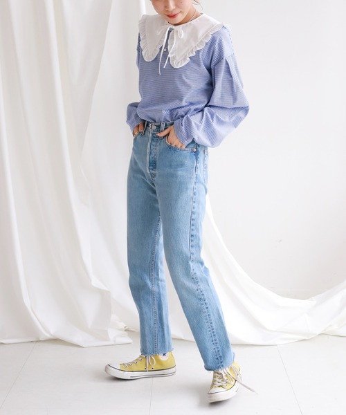 Yahoo!オークション - 「SLOBE citron.」 長袖カットソー FREE ブラッ...