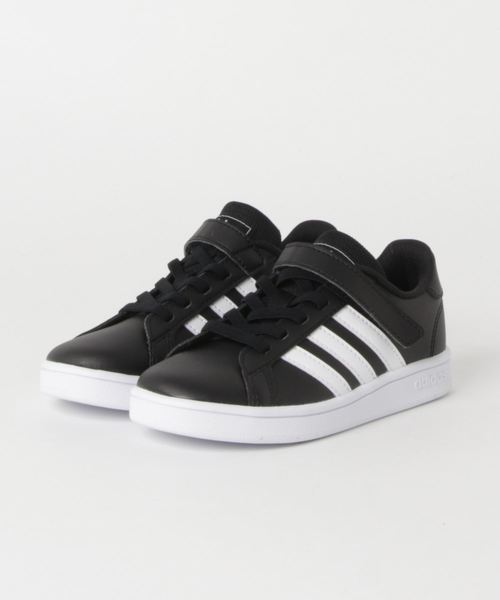 adidas（アディダス） スニーカー GRANDCOURT C EF0108 コアブラック キッズ 子供 男の子 女の子 ...
