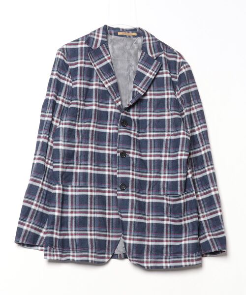 PAUL STUART 「PAUL STUART」 チェック柄テーラードジャケット 52 ネイビー メンズ : ZOZOTOWN Yahoo!店 - 通販 - Yahoo!ショッピング