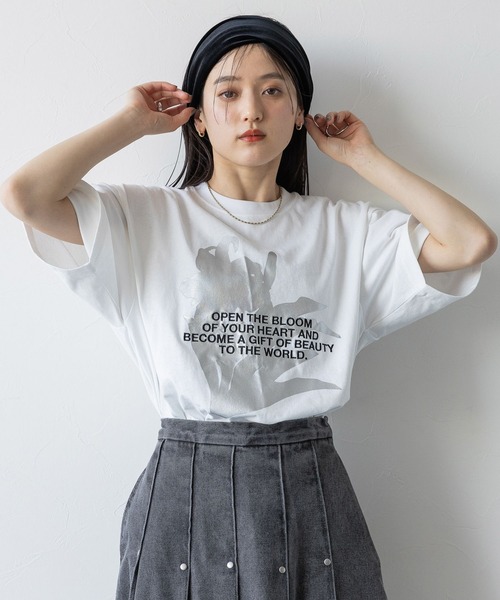 RAGEBLUE tシャツ フラワーモチーフ/箔プリント刺繍Tシャツ レディース : ZOZOTOWN Yahoo!店 - 通販 - Yahoo!ショッピング
