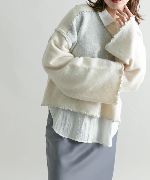 Yahoo!オークション - 「KBF」 Vネックニット ONE グレー系その他 レデ...