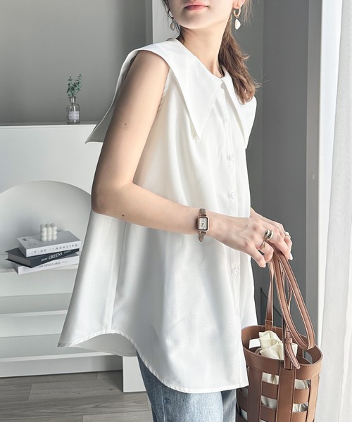 classicalelf 「classicalelf」 ノースリーブシャツ LARGE オフホワイト レディース : ZOZOTOWN Yahoo!店 - 通販 - Yahoo!ショッピング