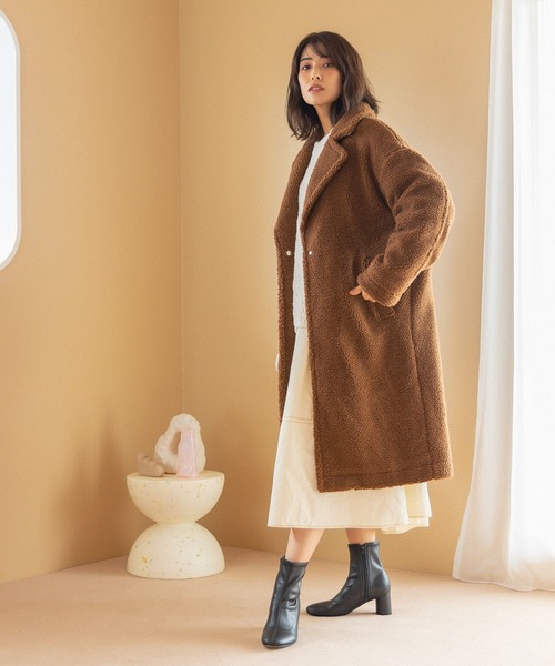 Yahoo!オークション - 「BAYFLOW」 チェスターコート SMALL ブラウン ...