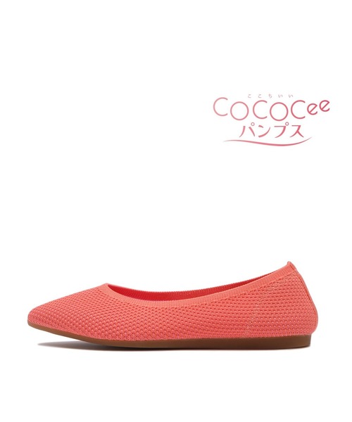 ABC-MART パンプス ABC SELECT エービーシーセレクト COCOCEE（心地いい）ニットパンプス W5042 SALMON ...