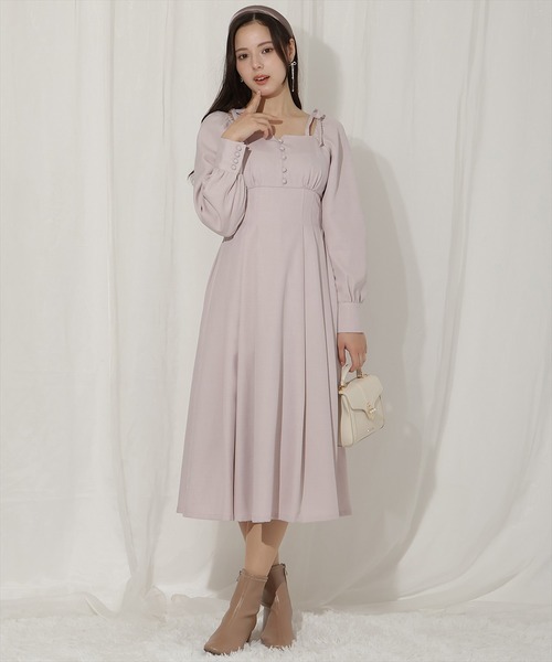 WILLSELECTION ワンピース ショルダーリボンタックフレアワンピース レディース : ZOZOTOWN Yahoo!店 - 通販 - Yahoo!ショッピング