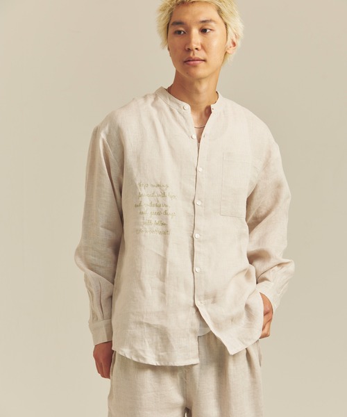 JACKROSE シャツ BAYCANT リネン100% バンドカラーLSシャツ メンズ レディース : ZOZOTOWN Yahoo!店 - 通販 - Yahoo!ショッピング