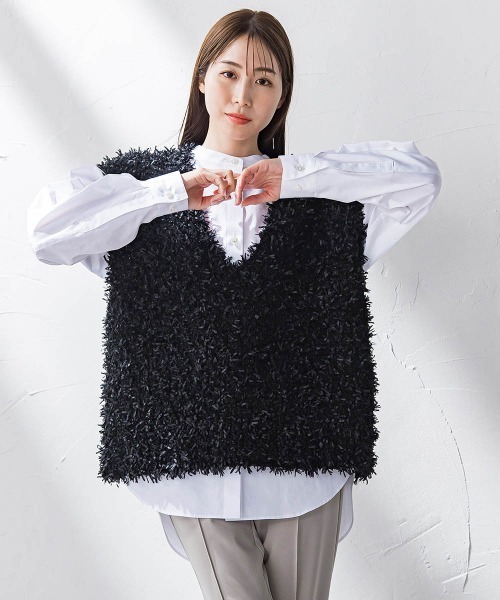 la.f（ラ・エフ） ニット セーター チュールモールニット「手洗い