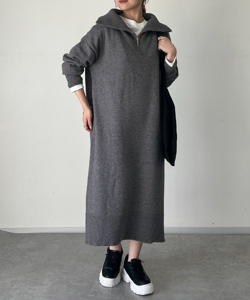 「un dix cors」 ニットワンピース FREE チャコールグレー レディース : 82792168 : ZOZOTOWN Yahoo!店 - 通販 - Yahoo!ショッピング