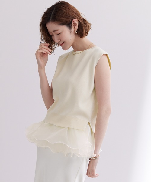 ur's 「ur's」 ノースリーブニット M アイボリー レディース : ZOZOTOWN Yahoo!店 - 通販 - Yahoo!ショッピング