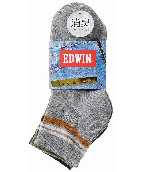 EDWIN 靴下 EDWIN/エドウイン ソックス 3足組 レディース : ZOZOTOWN Yahoo!店 - 通販 - Yahoo!ショッピング