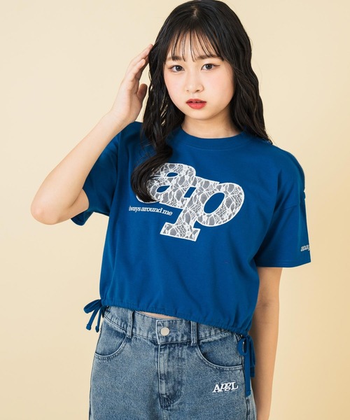 ANAP GiRL tシャツ レース ワッペン付き サイド リボン Tシャツ トップス「キッズお揃い」 キッズ 子供服 女の子 : ZOZOTOWN Yahoo!店 - 通販 - Yahoo ...