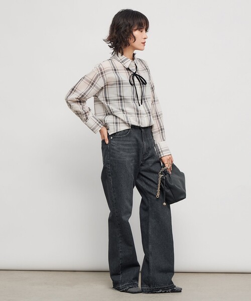 NOLLEY'S（ノーリーズ） ブラウス シャツ ウォッシャブルリボン付き