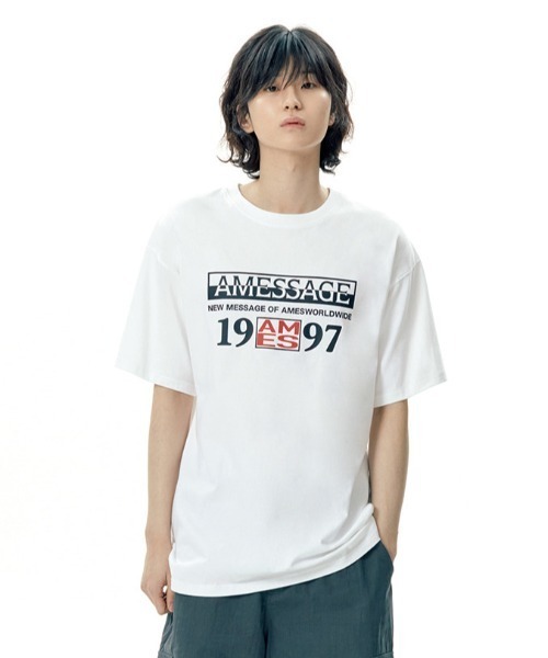 AMESーWORLDWIDE tシャツ A'GEM/9 × .kom 「韓国ブランドセレクト/韓国ブランドセレクト」 19AMES97 TEE/1997 Tシャツ メンズ レディー ...