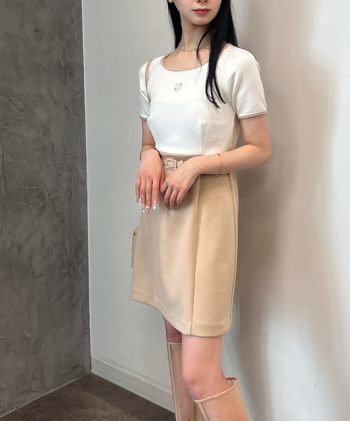 EIMY ISTOIRE（エイミーイストワール） ワンピース eimyモチーフロゴパイピングミニワンピース : ZOZOTOWN Yahoo ...