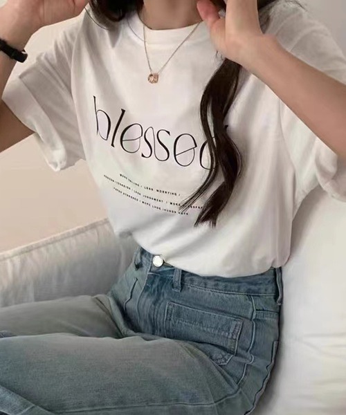 tシャツ blessedロゴプリントTシャツ レディース : ZOZOTOWN Yahoo!店 - 通販 - Yahoo!ショッピング