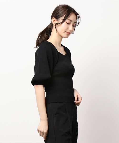 Yahoo!オークション - 「dazzlin」 半袖ニット FREE ブラック レディー...