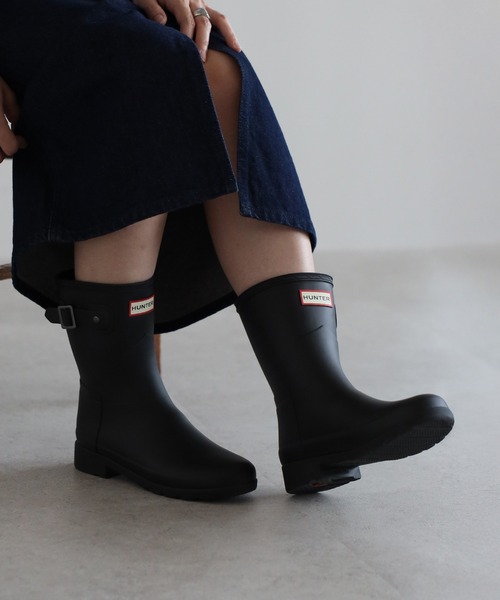 Bonjour Sagan 長靴 レインブーツ 「HUNTER」WOMENS REFINED SHORT レディース : ZOZOTOWN Yahoo!店 - 通販 - Yahoo!ショッピング