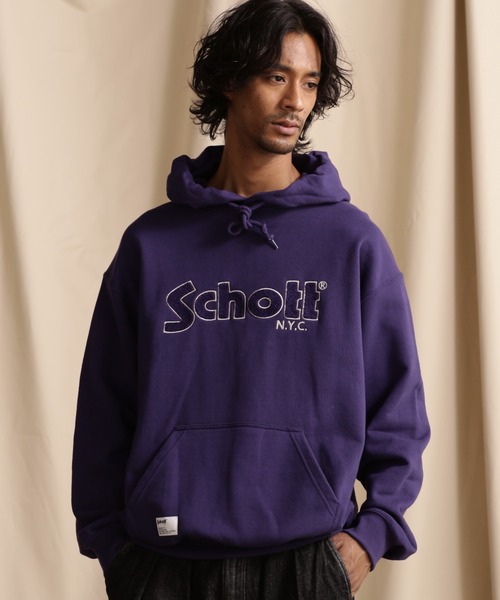 Schott N.Y.C 「schott」 プルオーバーパーカー S パープル メンズ : ZOZOTOWN Yahoo!店 - 通販 - Yahoo!ショッピング