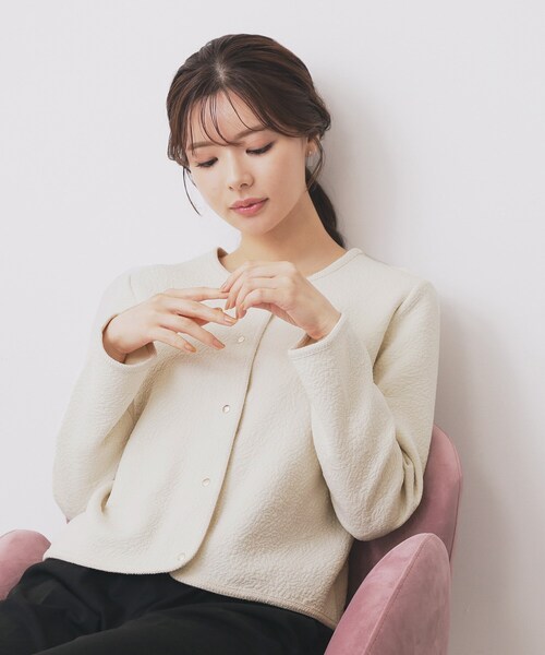 index（インデックス） ブルゾン アウター ストレッチノーカラーブルゾン「洗濯機OK」 レディース : ZOZOTOWN Yahoo!店 - 通販 - Yahoo!ショッピング