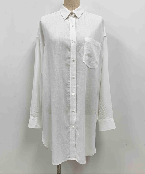 Yahoo!オークション - 「PICCIN」 シャツワンピース M サックスブルー ...