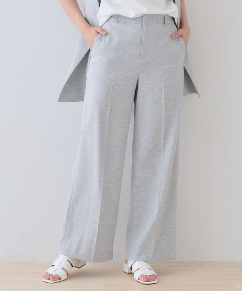 INDIVI（インディヴィ） パンツ 「こなれSETUP／ストライプ柄」リネン