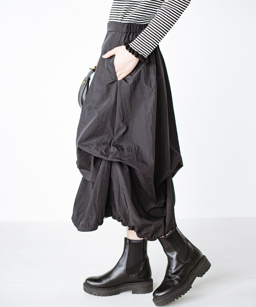 Yahoo!オークション - 「haco 」 ロングスカート LARGE ブラック レデ...