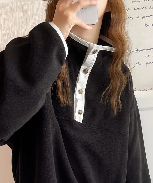 Java トレーナー スウェット 「JaVa ジャバ別注」古着風MIXコーデに。配色フリースプルオーバー レディース : ZOZOTOWN Yahoo!店 - 通販 - Yahoo!ショッピング