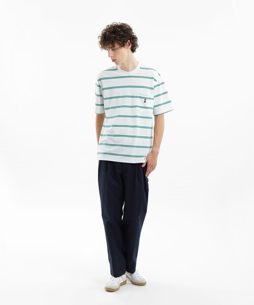 MACKINTOSH PHILOSOPHY tシャツ バッキンガムベア カノコボーダー クルーネックポケット半袖Tシャツ メンズ ...
