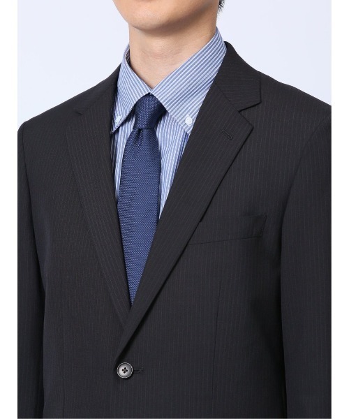 タカキュー（TAKA−Q）/【ウール混 パンツウォッシャブル】タカキュー 2ボタン2ピース ビジネスセットアップスーツ 無地黒 TAKA-Q（タカキュー） セットアップ 「ウール混 パンツウォッシャブル