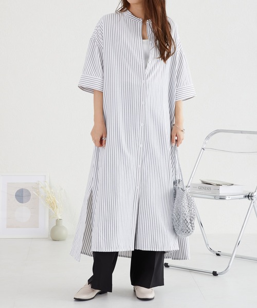 レディース ワンピース シャツワンピース ストライプシャツワンピース/AC1056 :57488187:ZOZOTOWN Yahoo!店 - 通販 - Yahoo!ショッピング