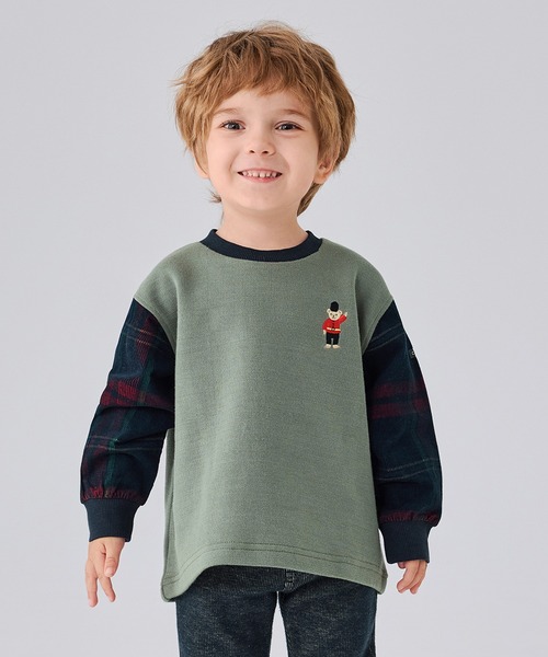 Combi mini トレーナー ダブルフェイス袖細コールオリジナルチェックトップス キッズ 子供服 男の子 : ZOZOTOWN Yahoo!店 - 通販 - Yahoo!ショッピング
