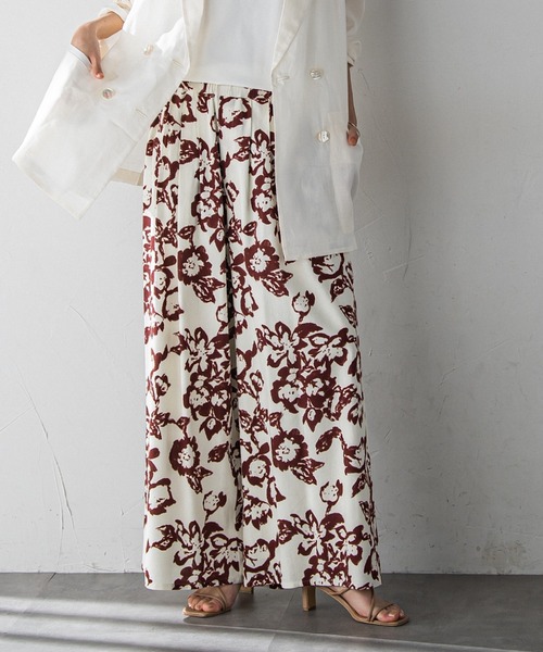 MAYSON GREY パンツ フラワープリントリラックスタックワイドパンツ レディース : ZOZOTOWN Yahoo!店 - 通販 - Yahoo!ショッピング