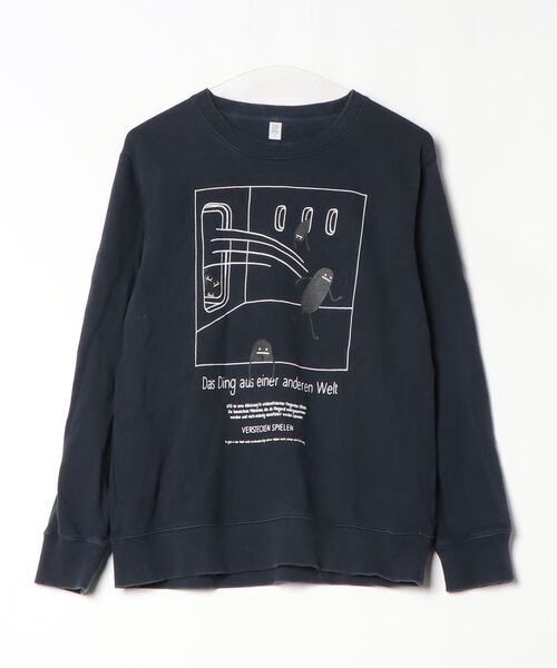 Design Tshirts Store graniph 「Design graniph」 スウェットカットソー M ネイビー レディース ...