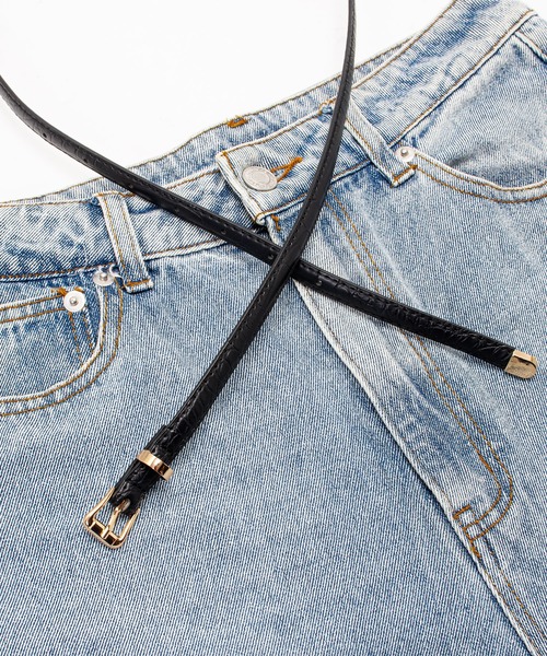 SVEC ベルト スネーク型押し ナローベルト レディース : ZOZOTOWN Yahoo!店 - 通販 - Yahoo!ショッピング