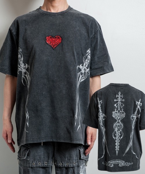 BACKSTAGE PASS tシャツ TRIPLE DAGGER(トリプルダガー）ビッグシルエット クルーネック プリント T メンズ レディース : ZOZOTOWN Yahoo!店 ...