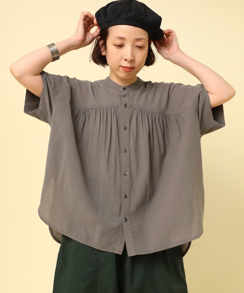 RNA-N ブラウス シャツ B2886 コットンボイルハーフスリーブシャツ レディース : ZOZOTOWN Yahoo!店 - 通販 - Yahoo!ショッピング