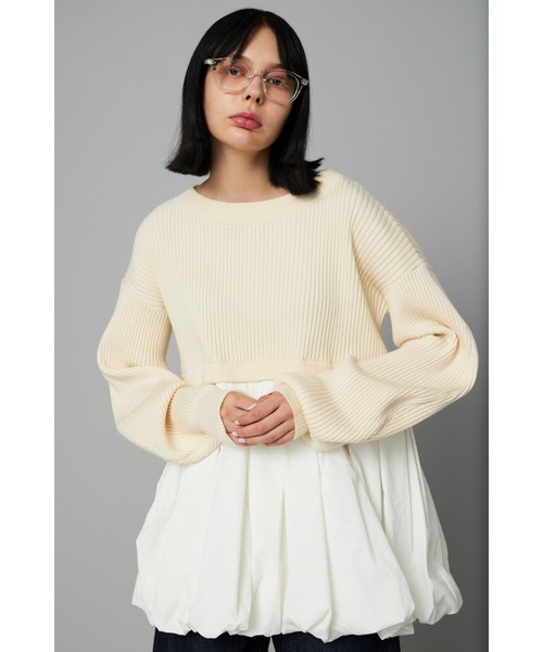ニット Tuck balloon knit tops タックバルーンニットトップス レディース : 87464205 : ZOZOTOWN Yahoo!店 - 通販 - Yahoo!ショッピング