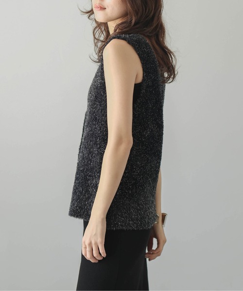 Yahoo!オークション - 「Lajour」 ニットベスト フリー ブラック レデ...