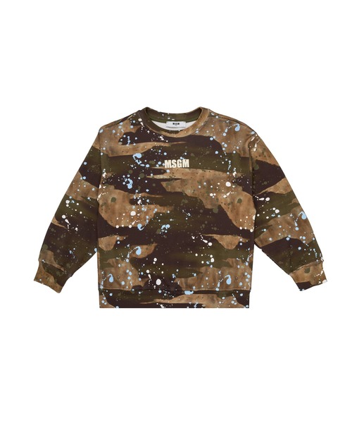 MSGM KIDS スウェット ドリッピング カモフラージュプリント スウェットシャツ キッズ : ZOZOTOWN Yahoo!店 - 通販 - Yahoo!ショッピング