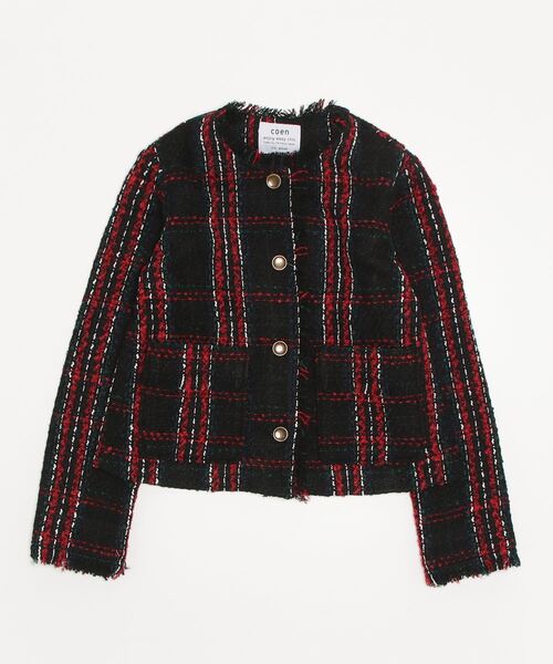 coen 「coen」 ツイードジャケット M ブラック レディース : ZOZOTOWN Yahoo!店 - 通販 - Yahoo!ショッピング