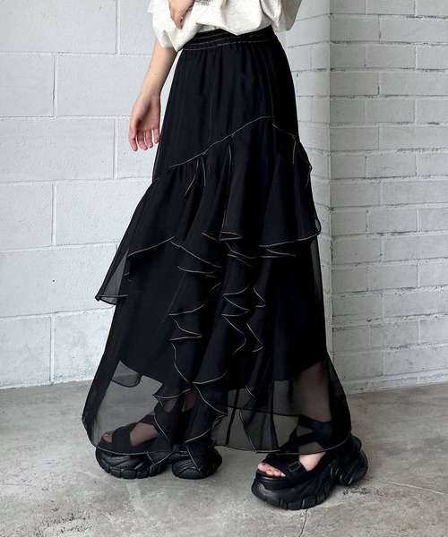 PAGEBOY 「PAGEBOY」 フリルスカート FREE ブラック レディース : ZOZOTOWN Yahoo!店 - 通販 - Yahoo!ショッピング