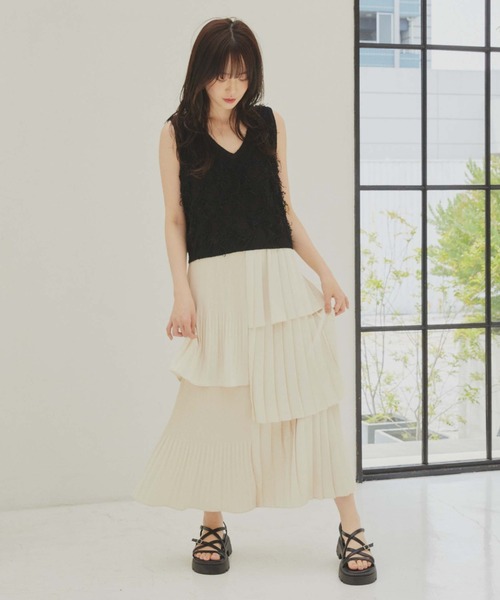 Yahoo!オークション - 「archives」 フリルスカート MEDIUM アイボリー...