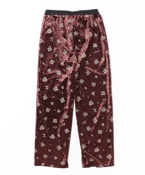 ルージュ・ヴィフ ラクレ（Rouge vif la cle）/【Le Melange/ル・メランジュ】花柄ベロアパンツ/#8551502/花柄 Rouge vif la cle（ルージュヴィフラクレ） パンツ 「Le Melange/ル