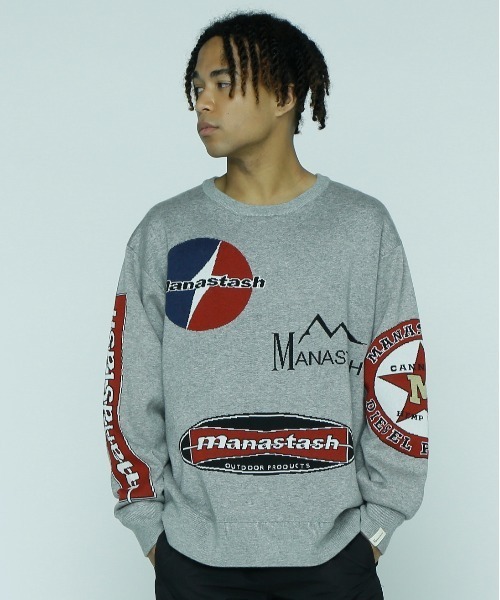 MANASTASH セーター ニット MANASTASH/マナスタッシュ/MULTI CLASSIC LOGO CREWNECK KNIT メンズ レディース : ZOZOTOWN Yahoo ...