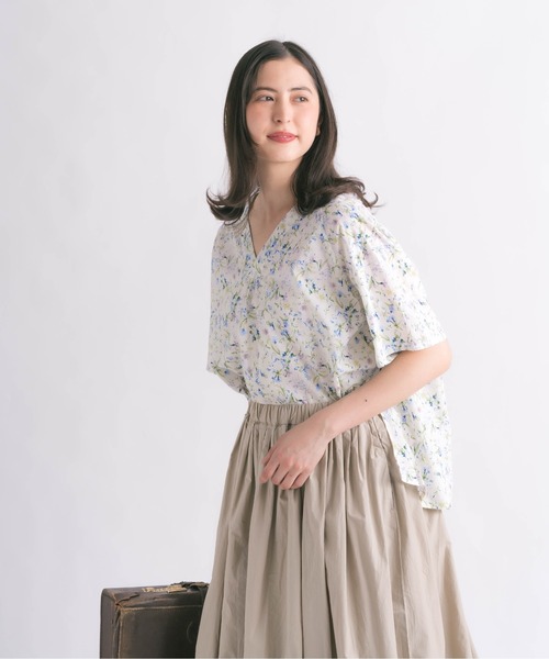 ubasoku ブラウス シャツ / ウバソク 半袖ブラウス V衿 ラグラン袖 ub21 0357 BNT レディース : ZOZOTOWN Yahoo!店 - 通販 - Yahoo!ショッピング