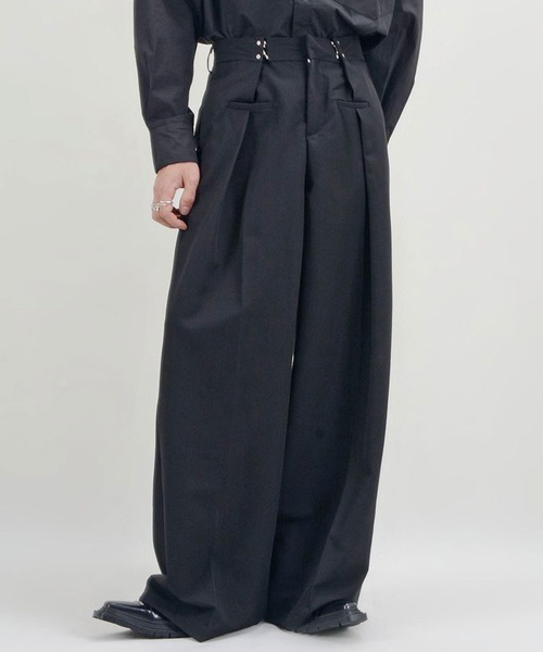 パンツ スラックス hook tuck slacks/ホックタック スラックス ワイドフレア パンツ メンズ レディース :75813214 ...