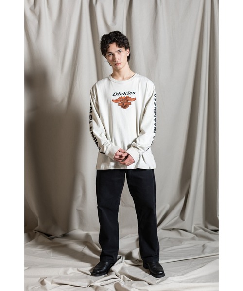 Harley Davidson（ハーレー・ダビッドソン） tシャツ Dickies(R) x H-D(R)ヘビーウェイトLSイーグルTシャツ ...